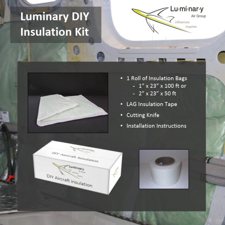 Luminary DIY Aircraft Insulation Kit (Cut-to-fit) – 1″ or 2″ Roll ...